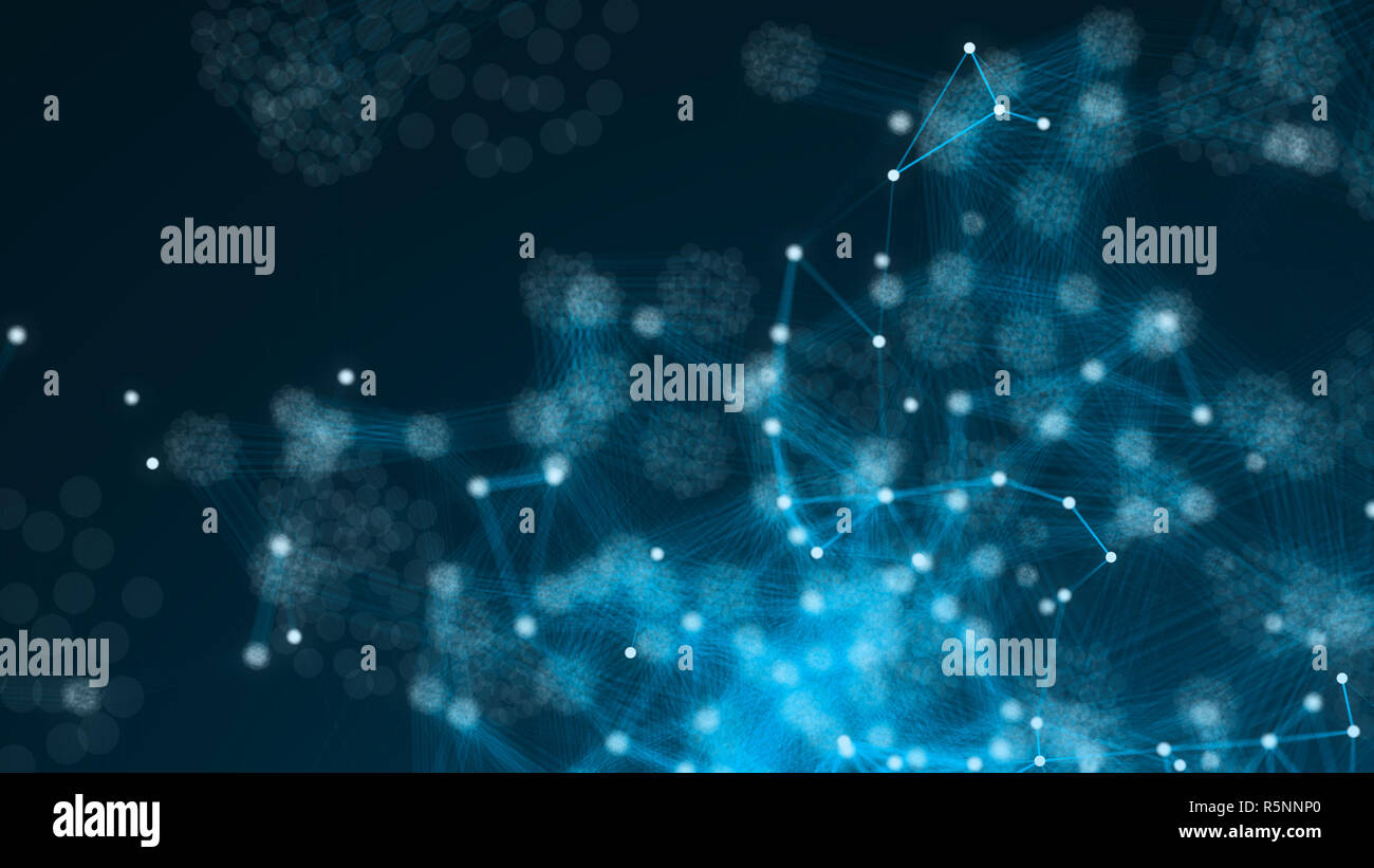 Abstract connection dots. Technology background. Digital theme. Network concept Stock Photo - Alamy
