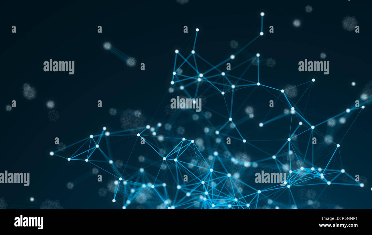 Abstract connection dots. Technology background. Digital theme. Network ...