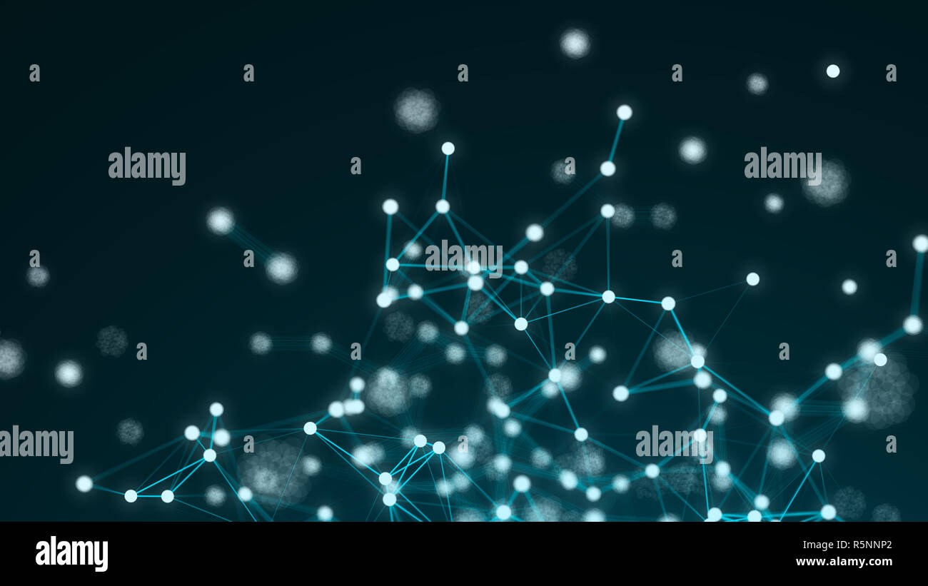 Abstract connection dots. Technology background. Digital theme. Network ...