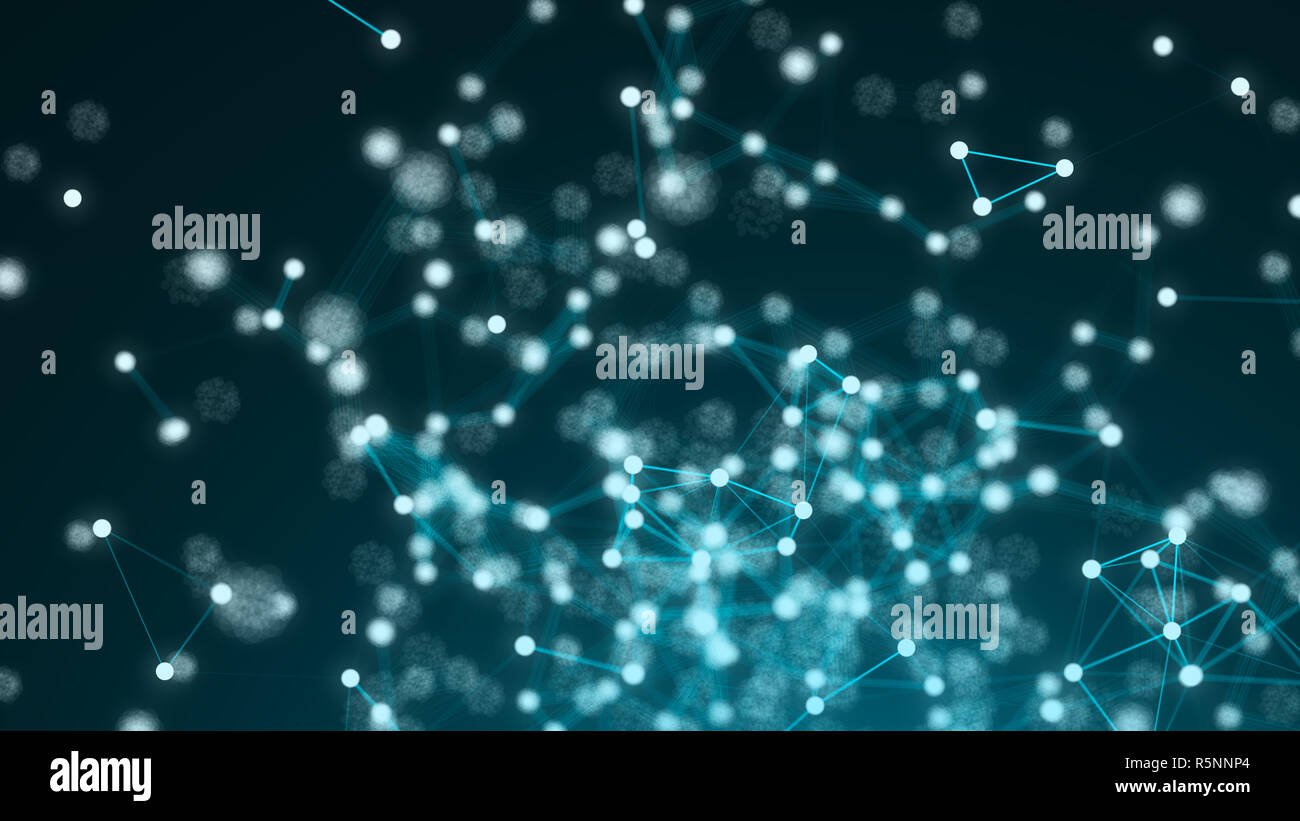 Abstract connection dots. Technology background. Digital theme. Network ...