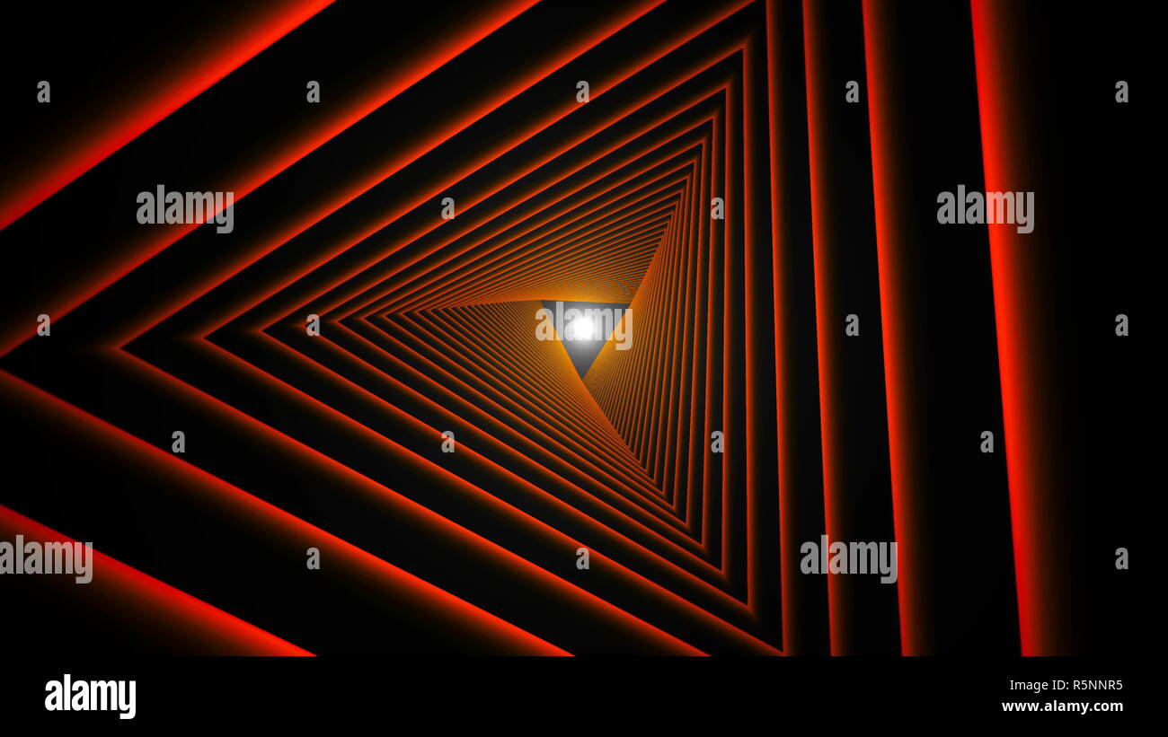 Triangle Future Space Tunnel. A Science Fiction Composition Stock Photo ...