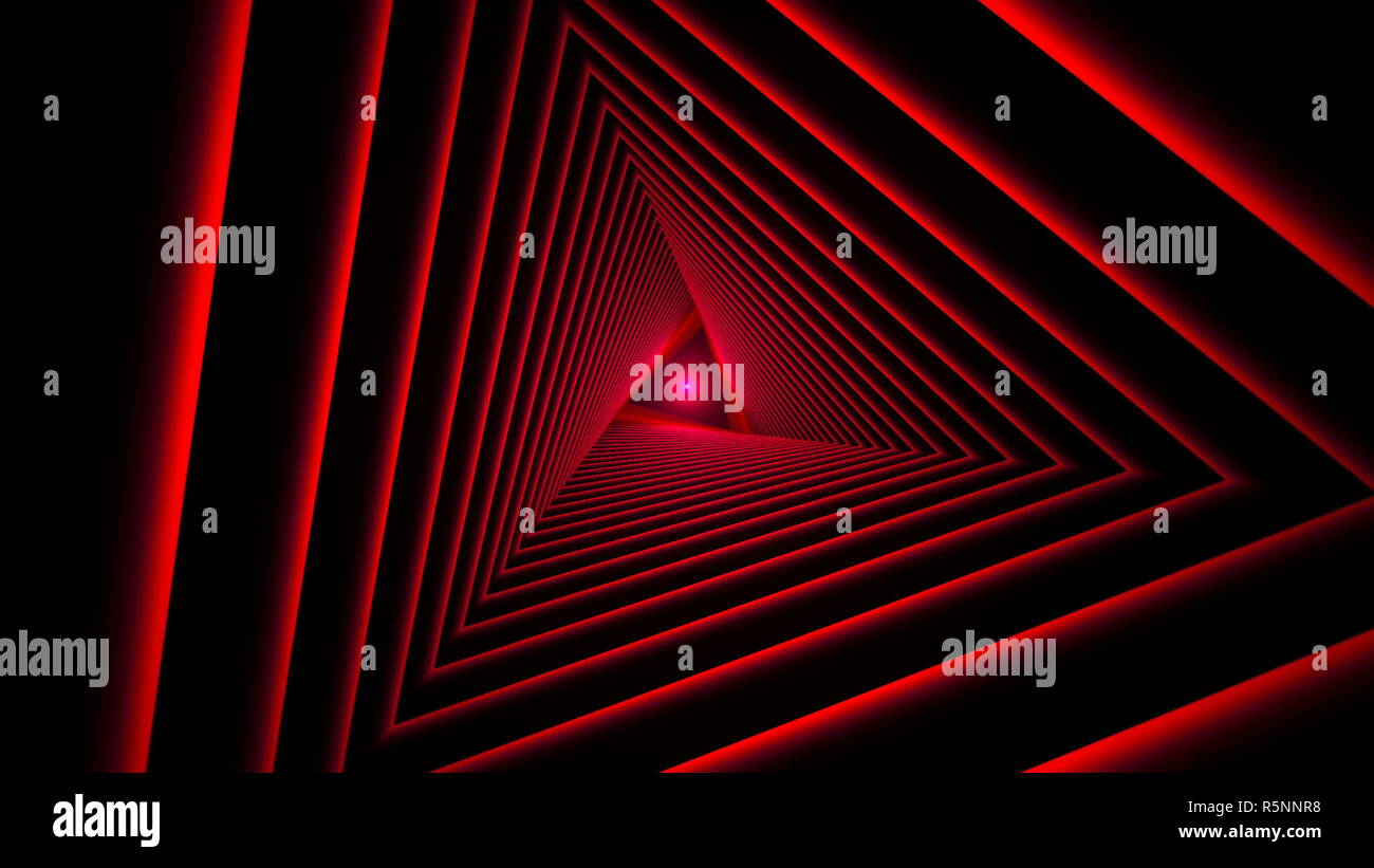 Triangle Future Space Tunnel. A Science Fiction Composition Stock Photo ...