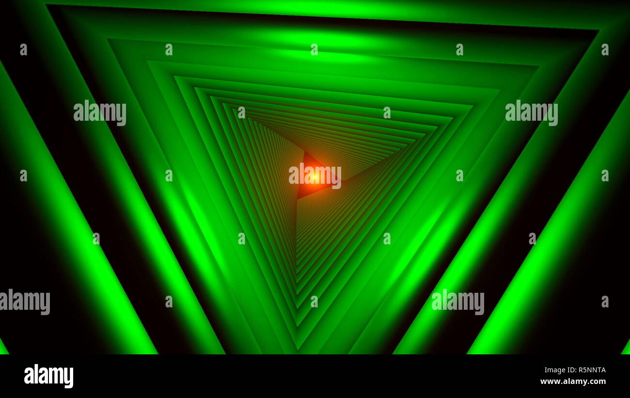 Triangle Future Space Tunnel. A Science Fiction Composition Stock Photo ...