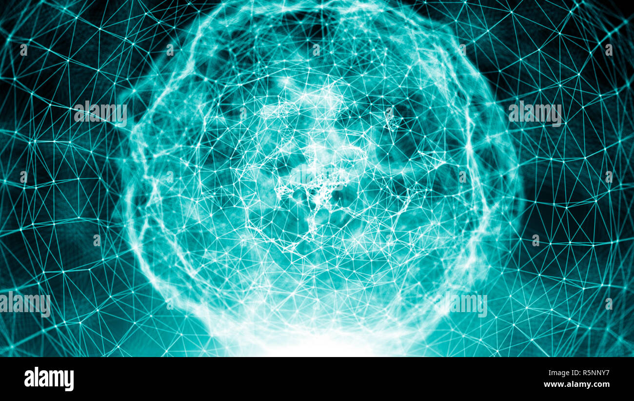 Abstract connection dots. Technology background. Digital theme. Network ...