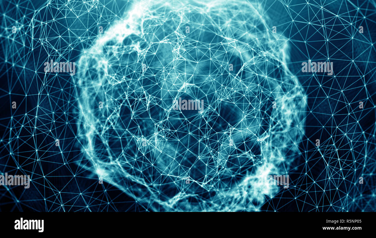 Abstract connection dots. Technology background. Digital theme. Network ...
