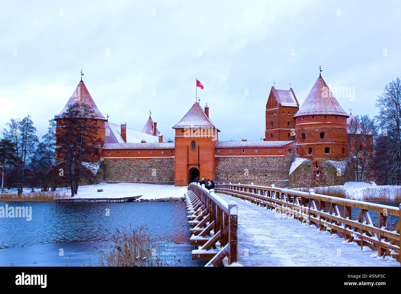 Trakai island castle in winter hi-res stock photography and images - Alamy