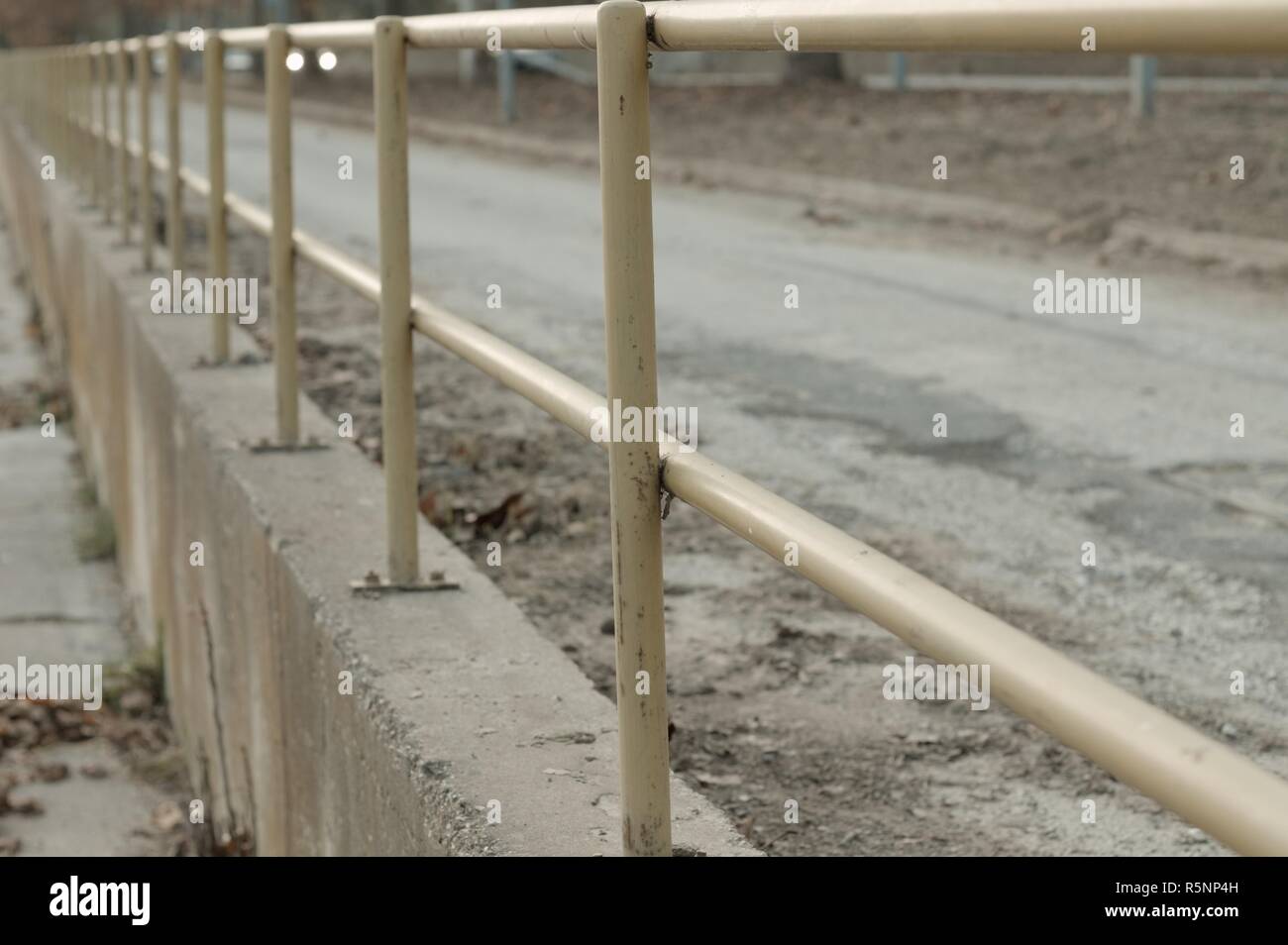 Railing on the street - Perspective view (Pesaro, taly, Europe Stock ...