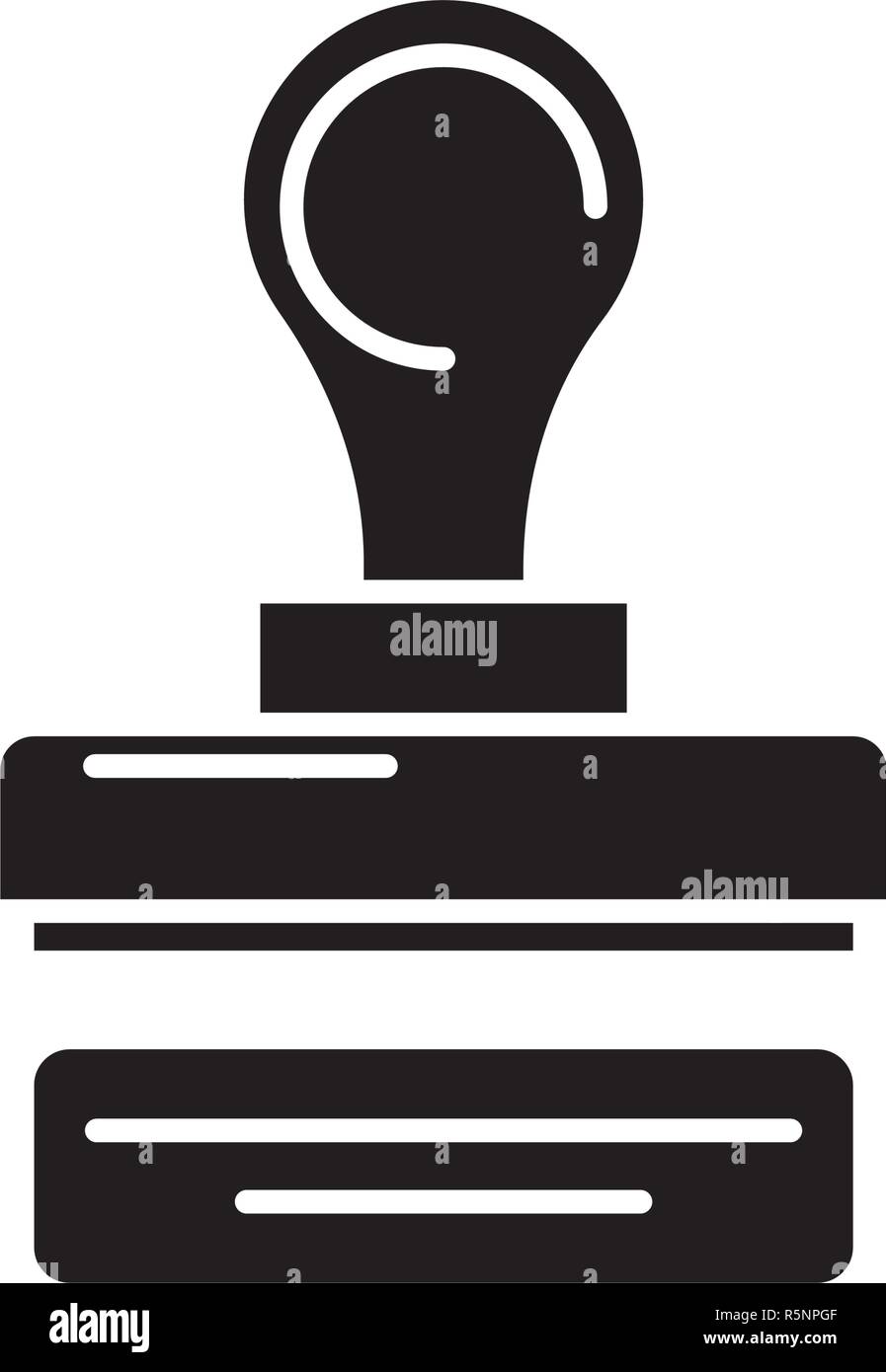 Stamp of the company black icon, vector sign on isolated background ...