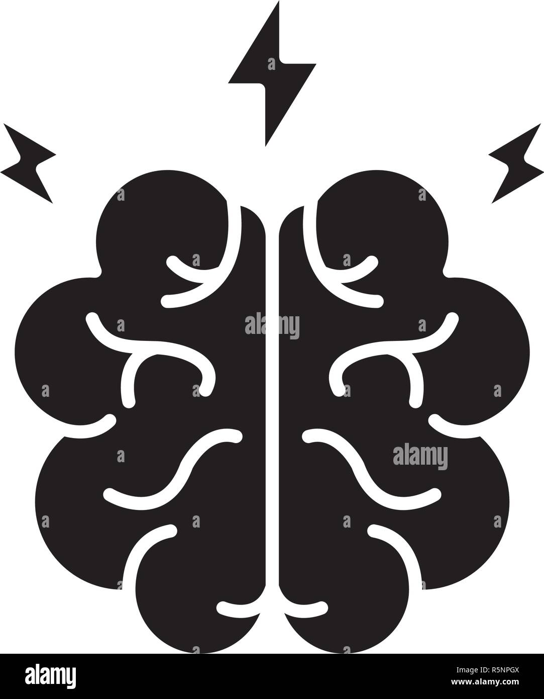 Brainstorm black icon, vector sign on isolated background. Brainstorm ...