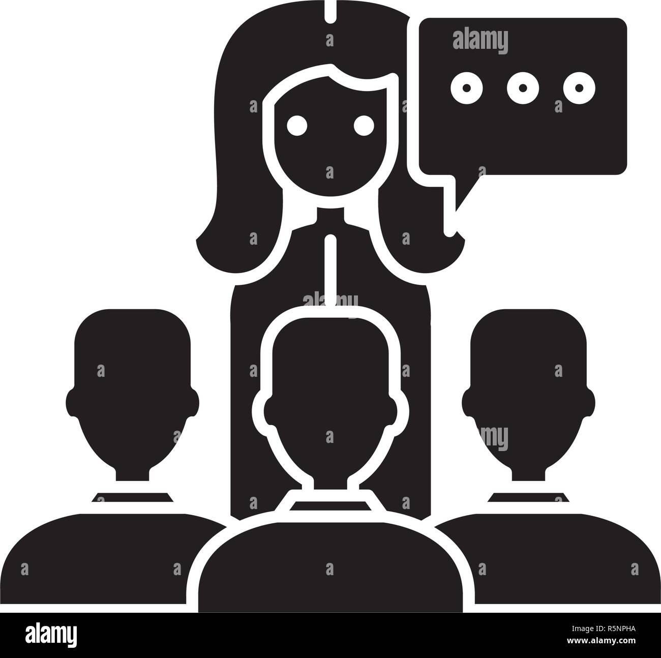 Teaching black icon, vector sign on isolated background. Teaching ...