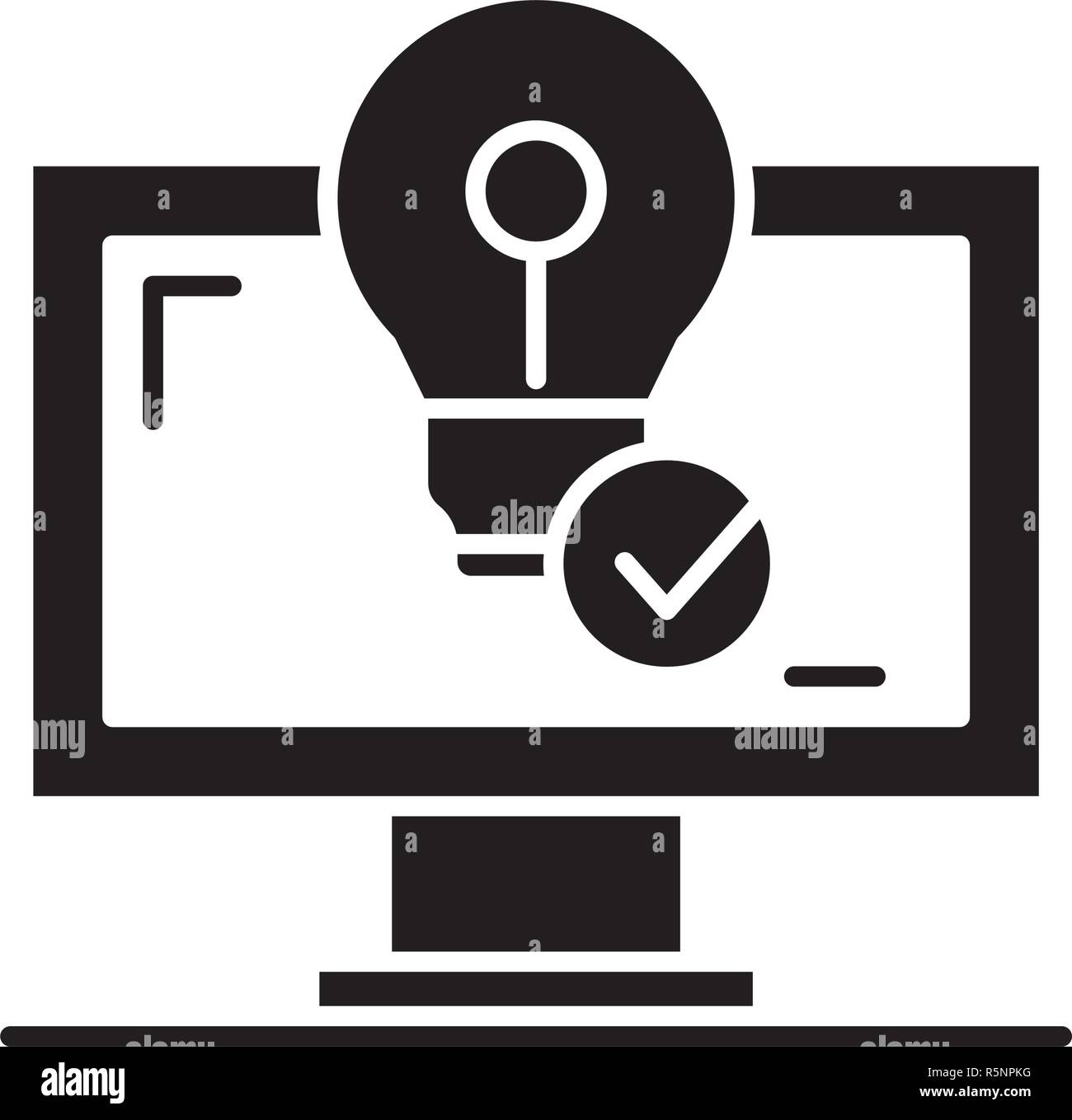 Business solutions black icon, vector sign on isolated background ...