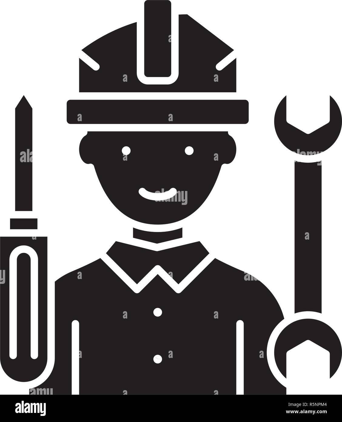 Master black icon, vector sign on isolated background. Master concept ...