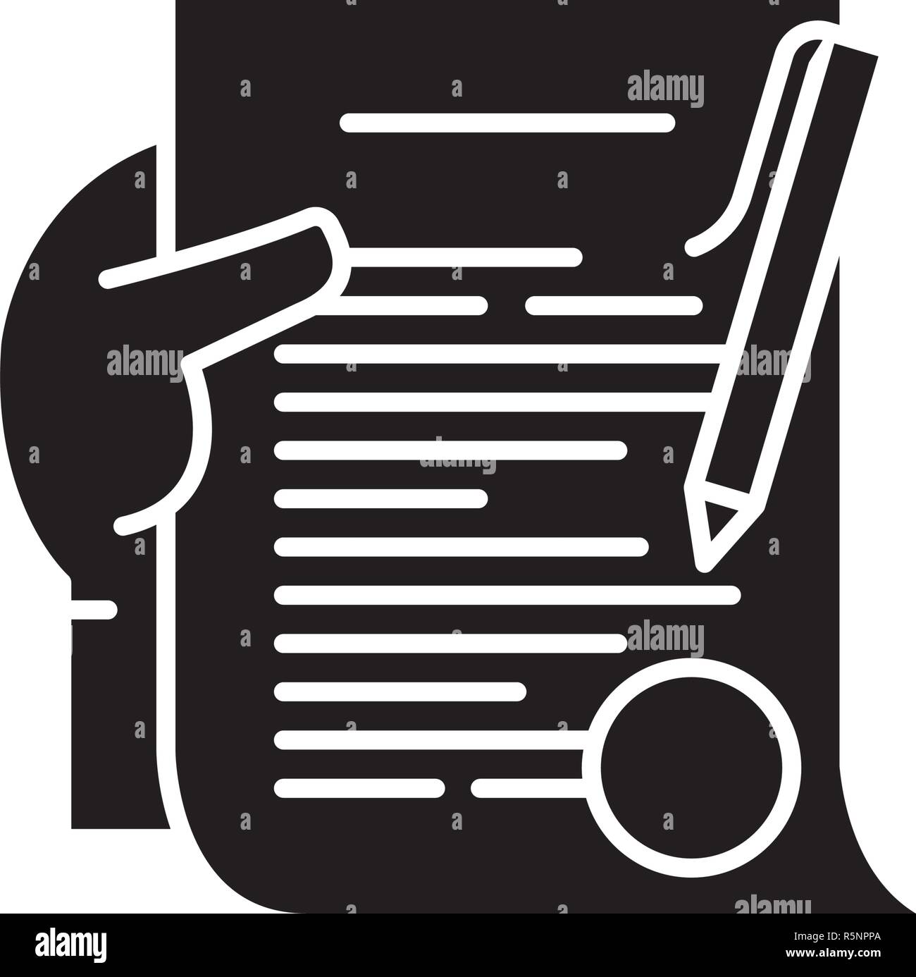 Commitment Black Icon Vector Sign On Isolated Background Commitment