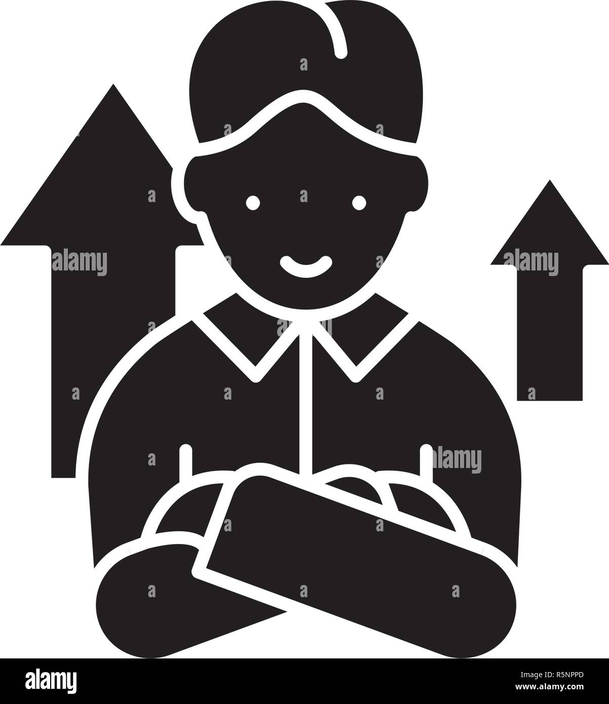 Starter black icon, vector sign on isolated background. Starter concept ...