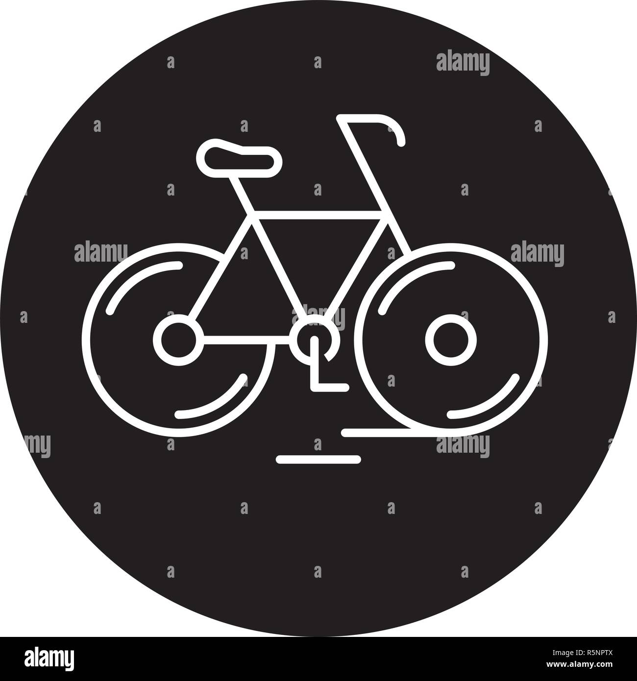 Cute bicycle black icon, vector sign on isolated background. Cute ...