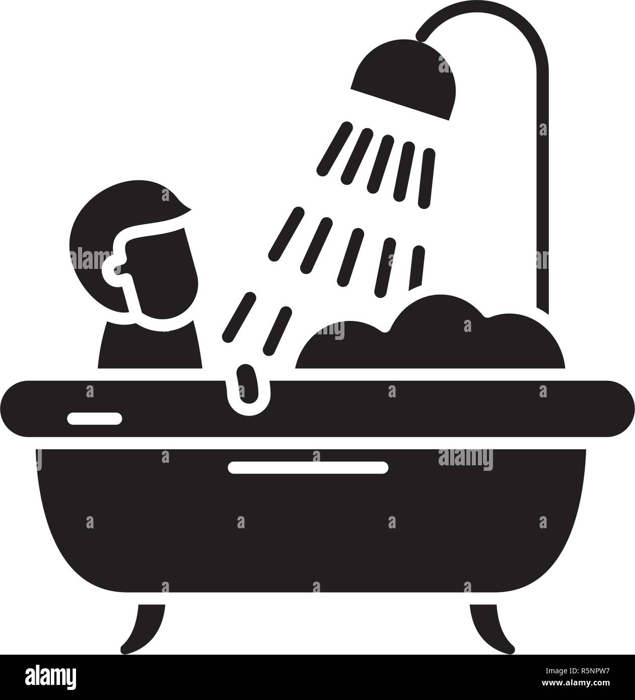 Men's bathroom black icon, vector sign on isolated background. Men's ...