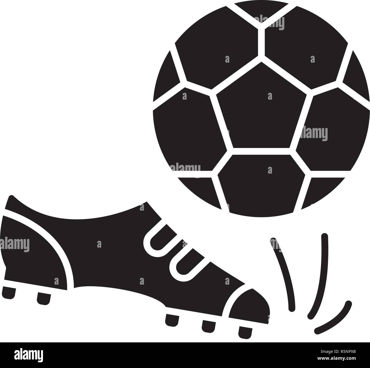 Football black icon, vector sign on isolated background. Football ...