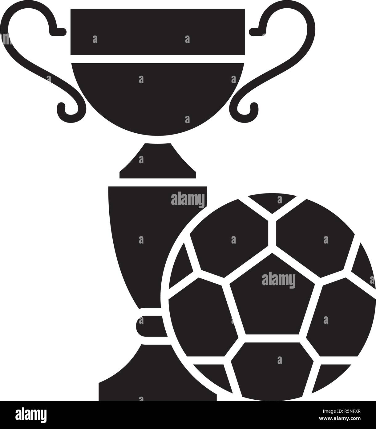 Football play field black icon, vector sign on isolated background ...