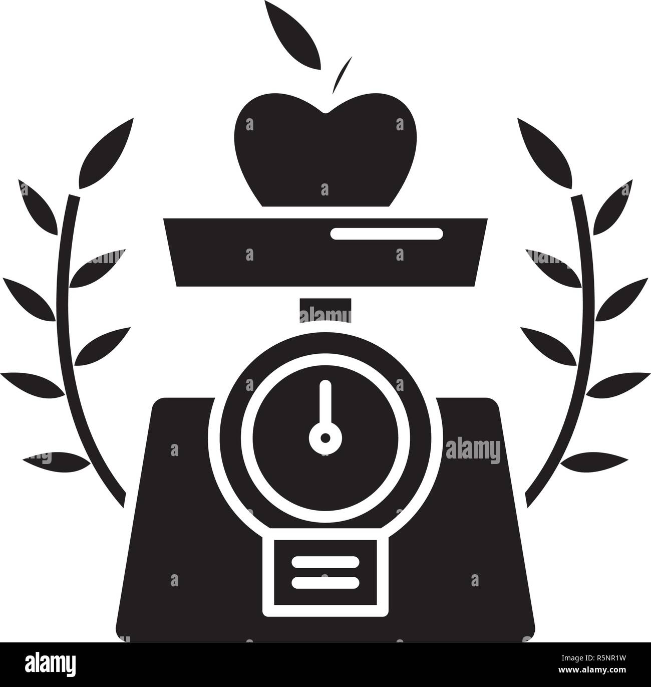 Healthy food black icon, vector sign on isolated background. Healthy ...