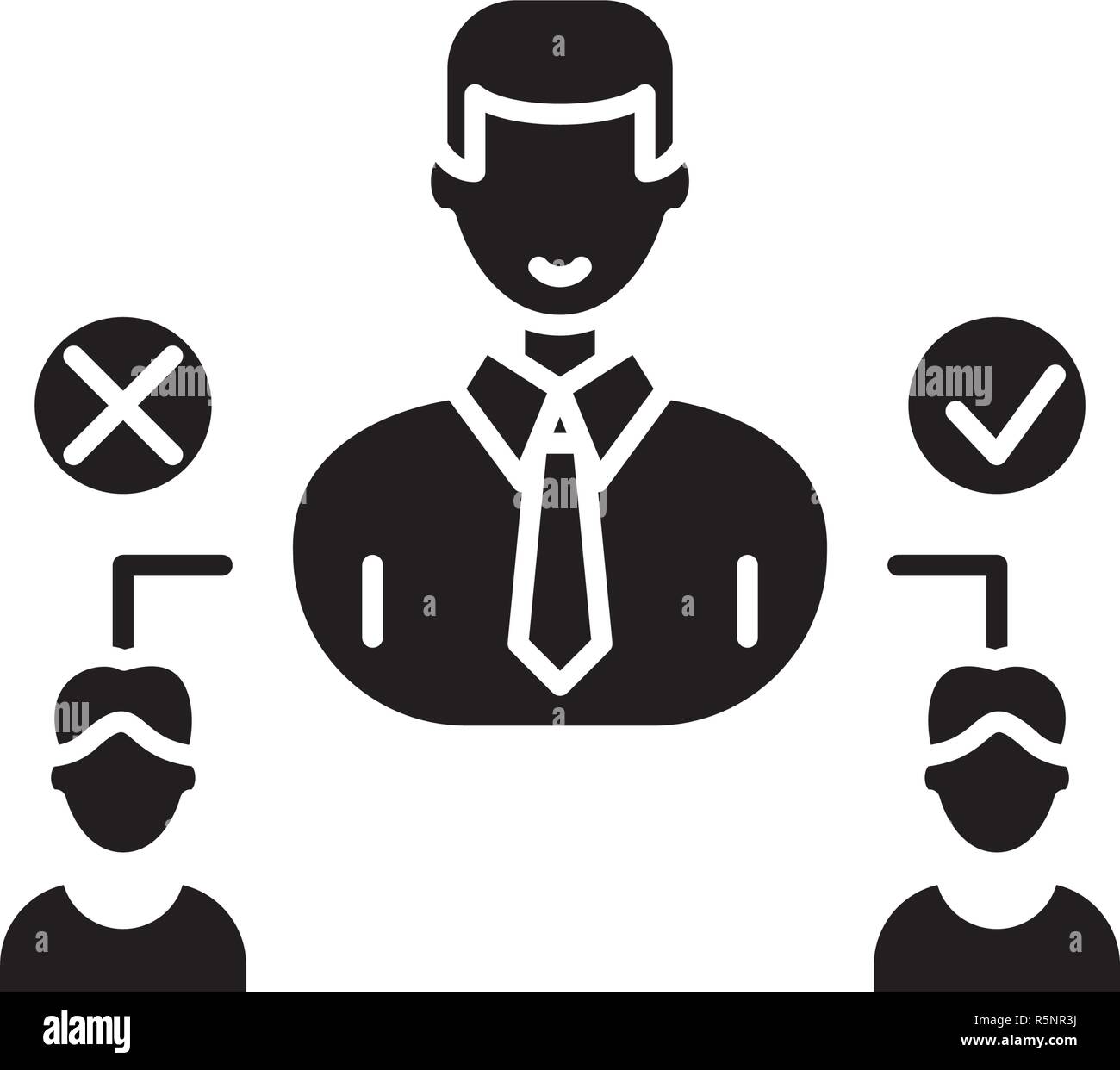 Social hierarchy black icon, vector sign on isolated background. Social ...