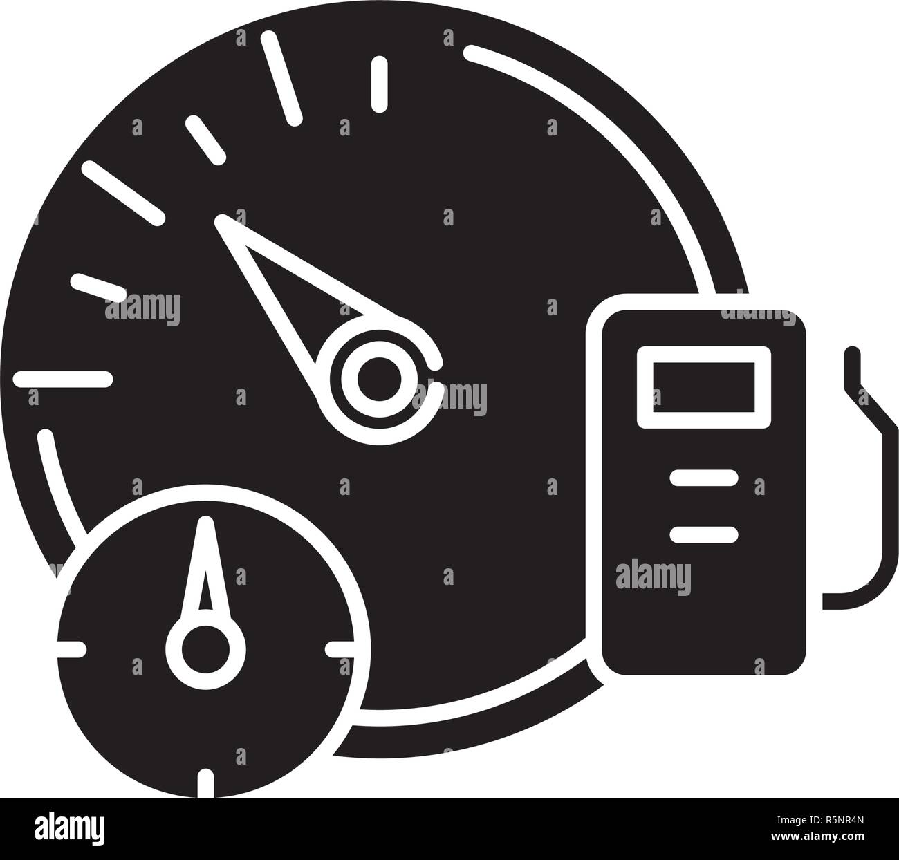 Business dashboard black icon, vector sign on isolated background ...