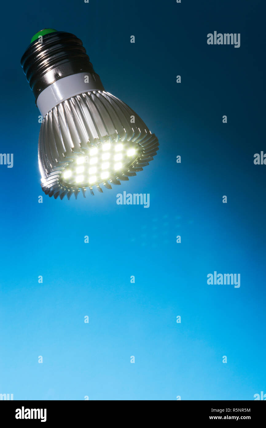 led light with blue background Stock Photo - Alamy
