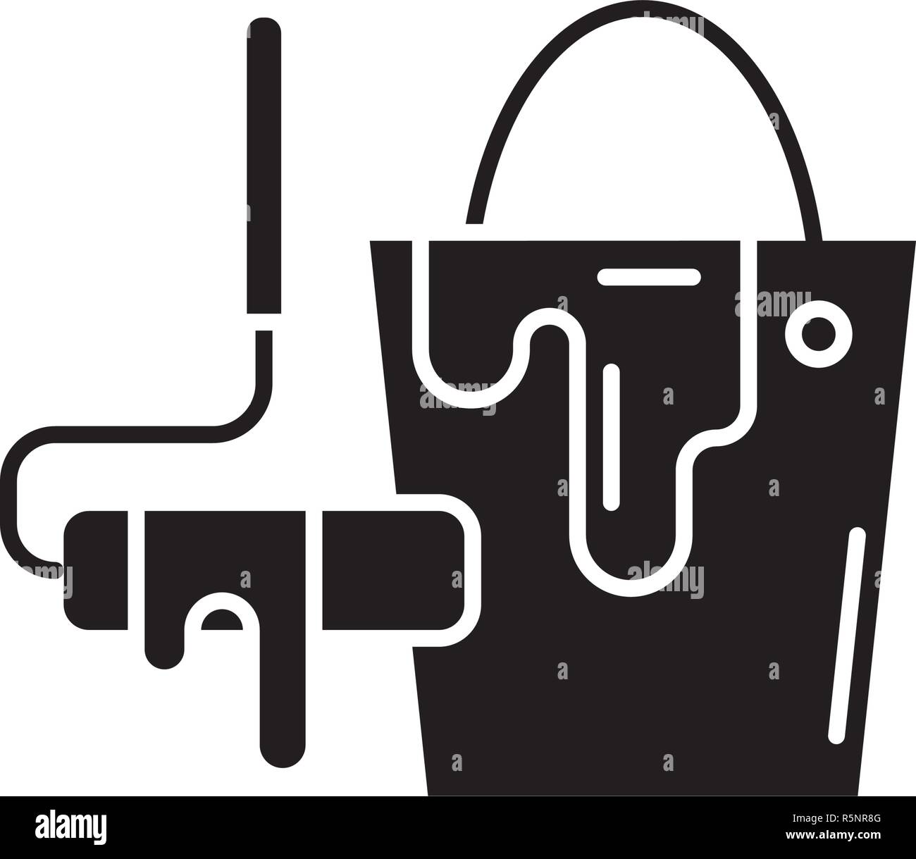 Design works black icon, vector sign on isolated background. Design ...