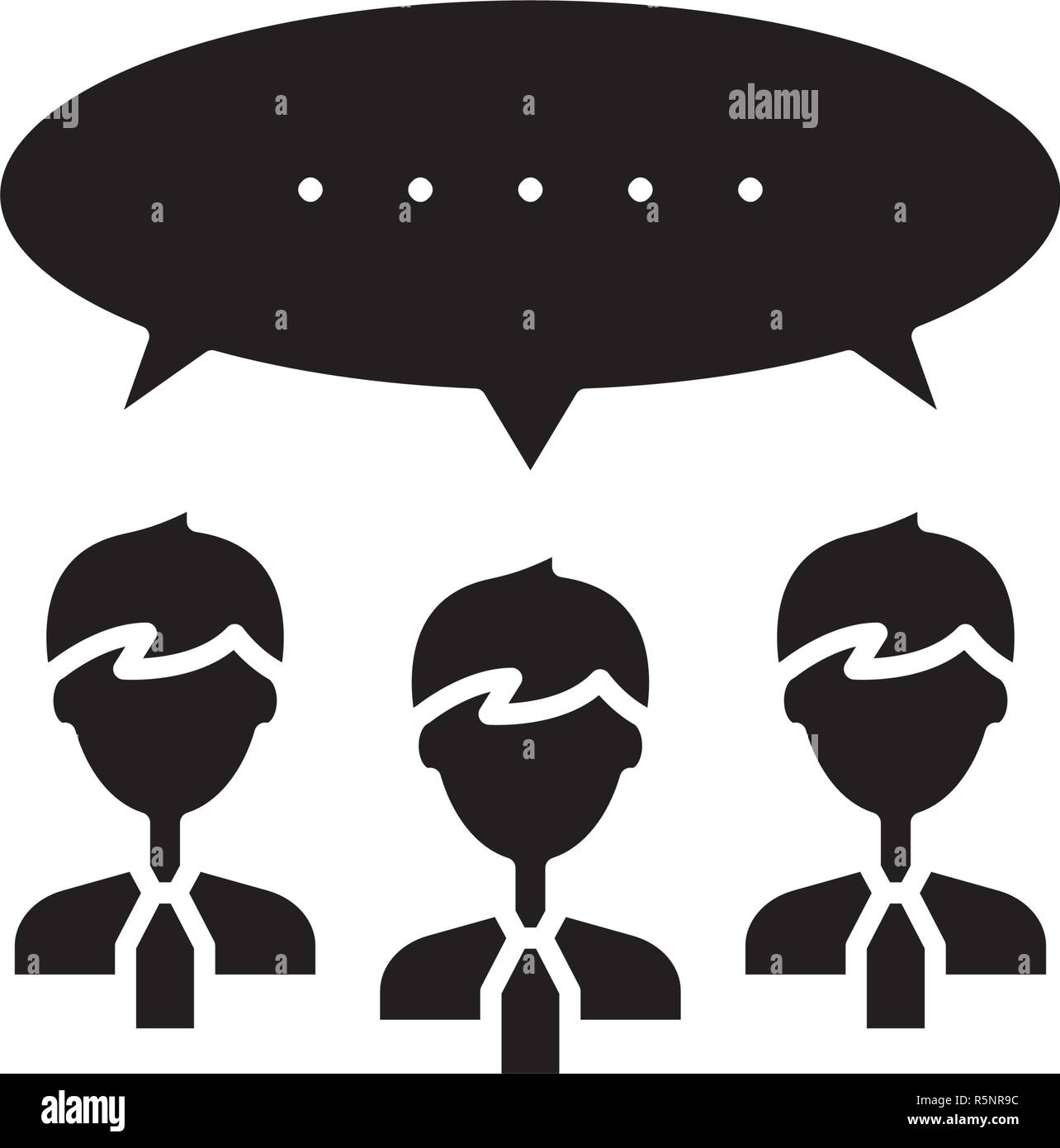 Argumentation black icon, vector sign on isolated background ...