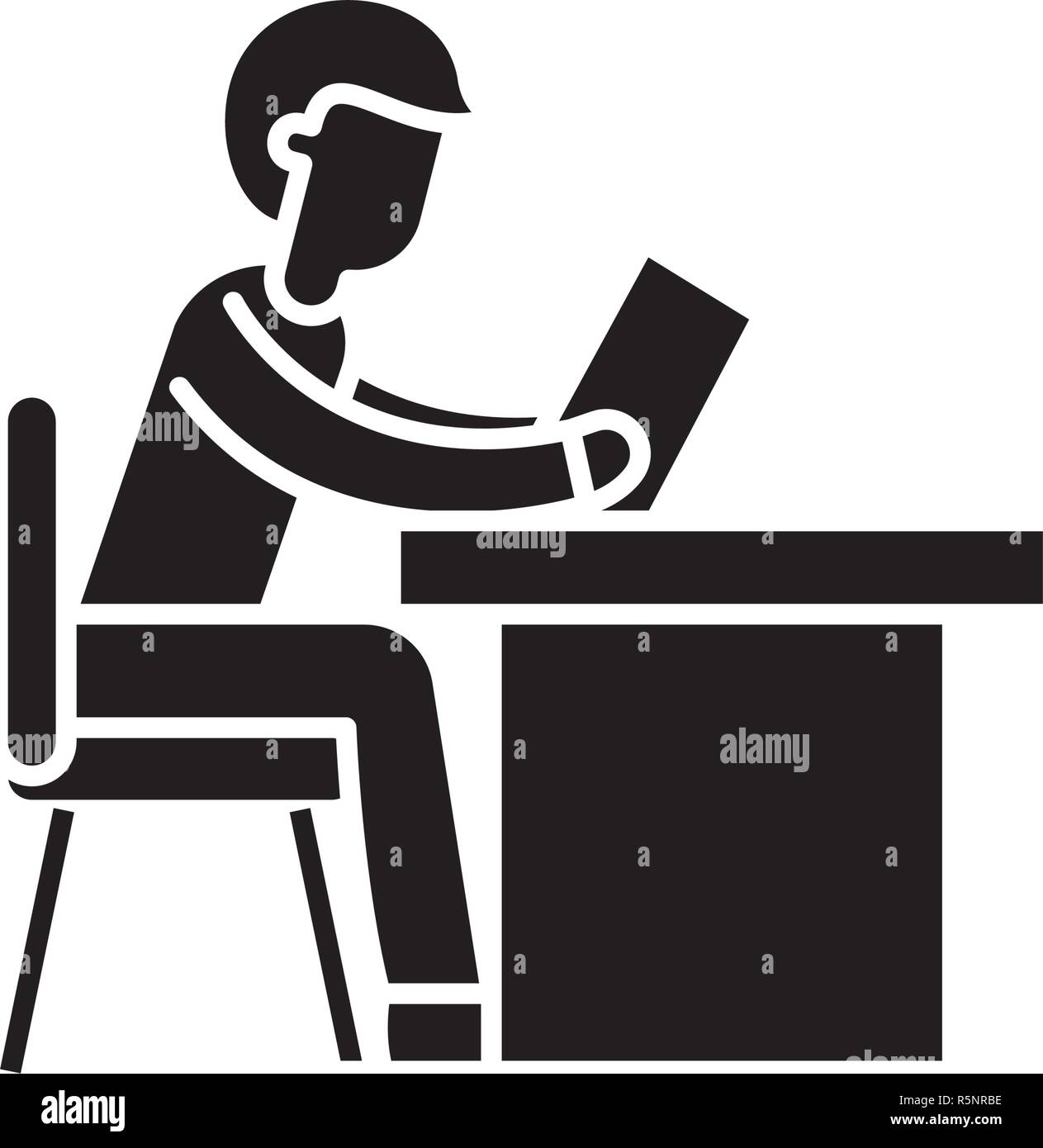 Training at work black icon, vector sign on isolated background ...