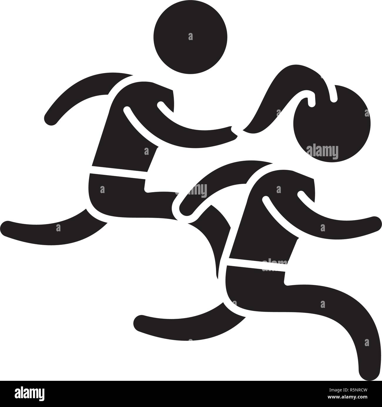 Park run exercise group Stock Vector Images - Alamy