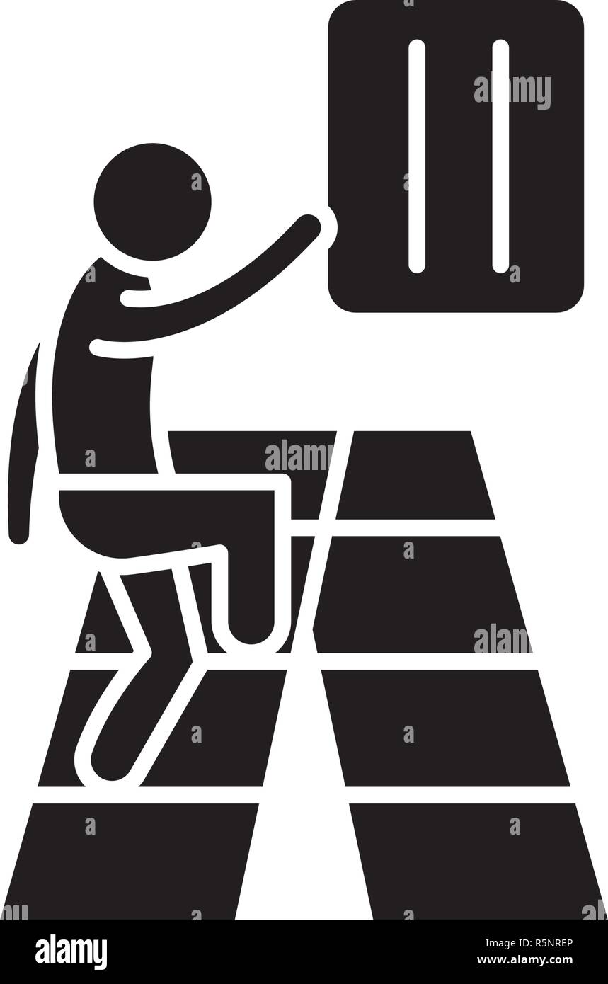 Gradual development black icon, vector sign on isolated background ...