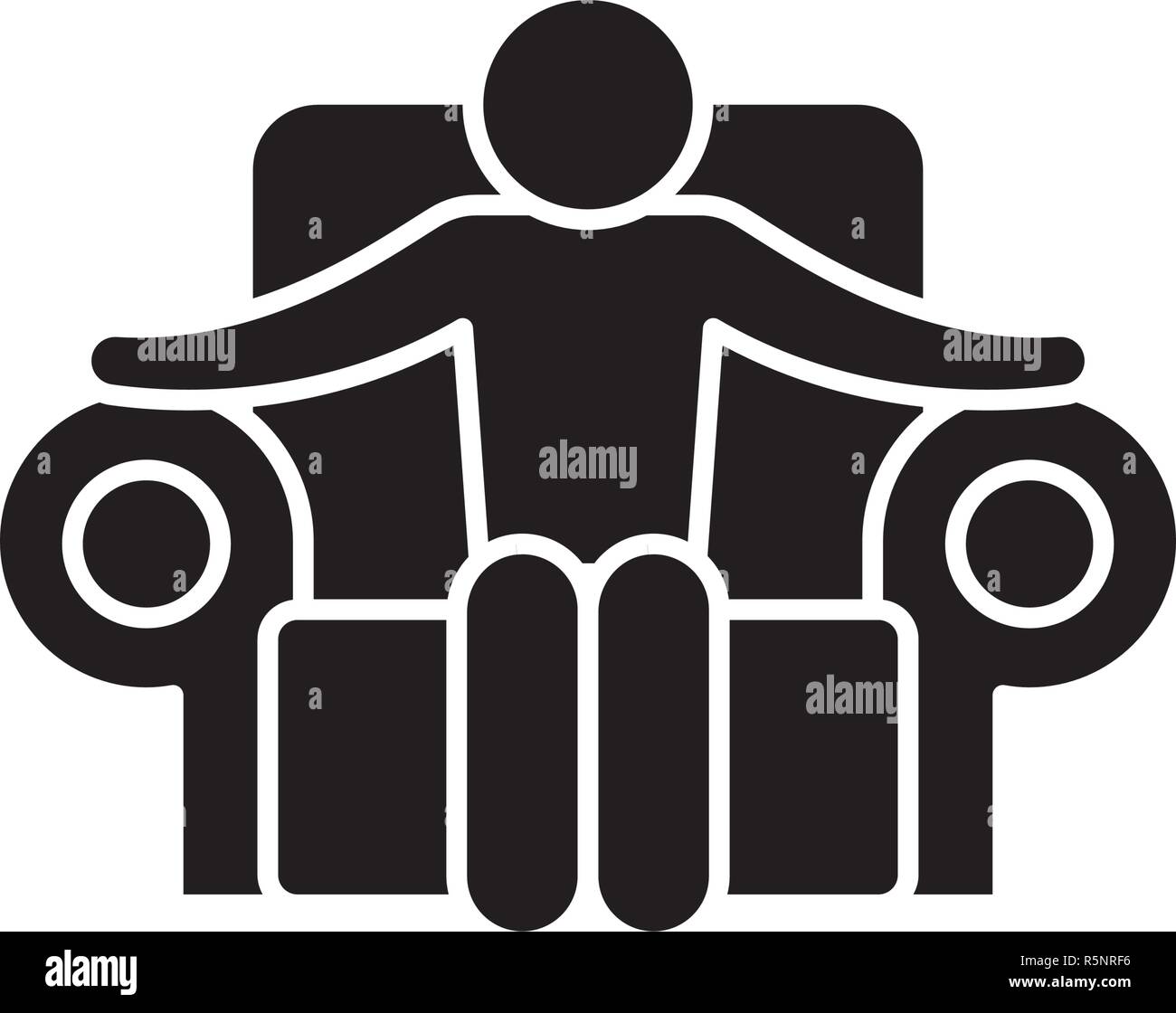 Boss black icon, vector sign on isolated background. Boss concept ...