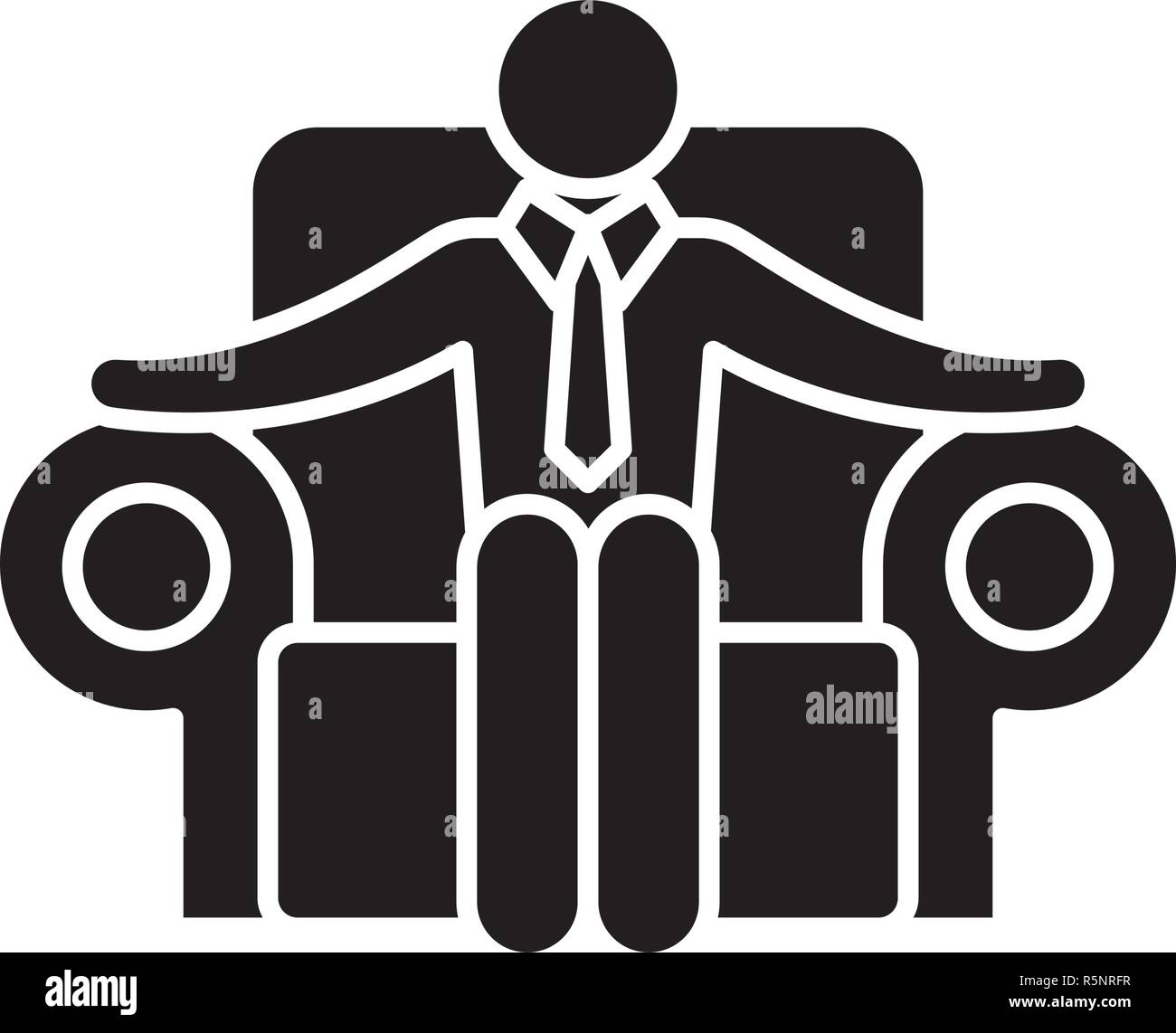 Ceo black icon, vector sign on isolated background. Ceo concept symbol ...