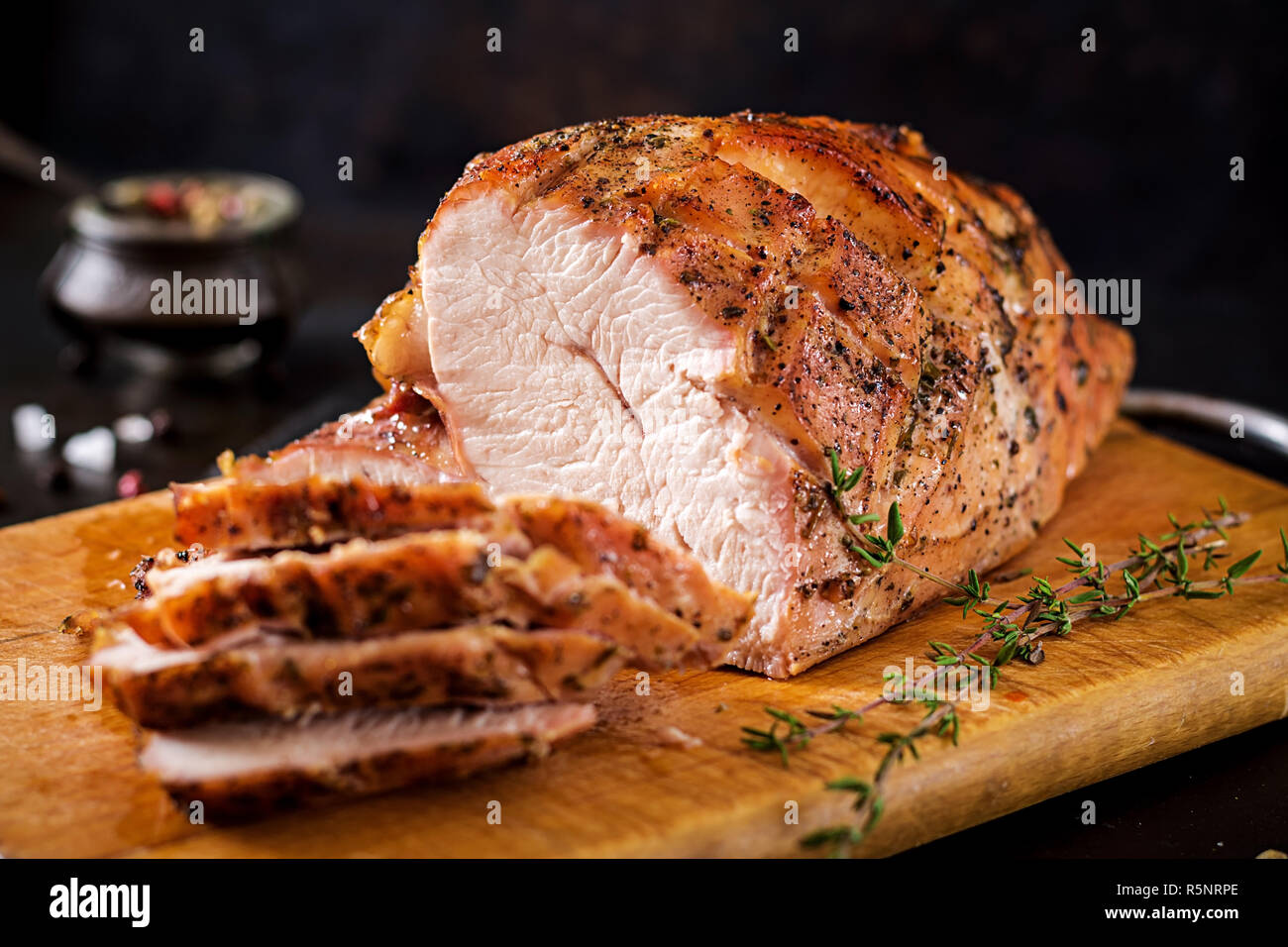 Traditional christmas dinner turkey ham hi-res stock photography and ...