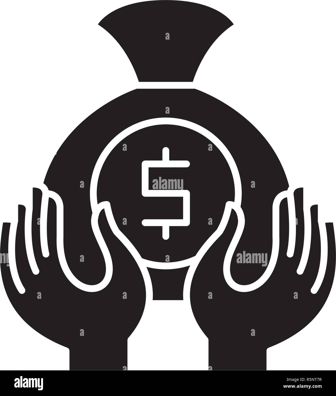 Accumulation black icon, vector sign on isolated background ...