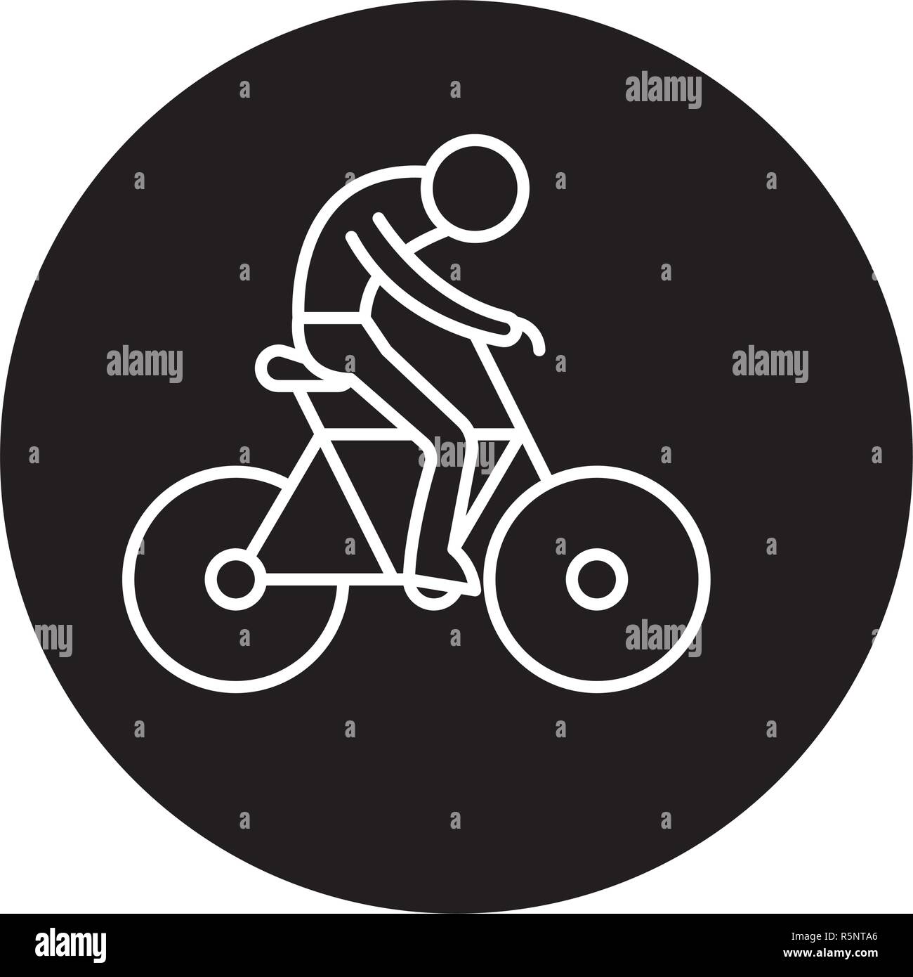 Bicycle race black icon, vector sign on isolated background. Bicycle ...