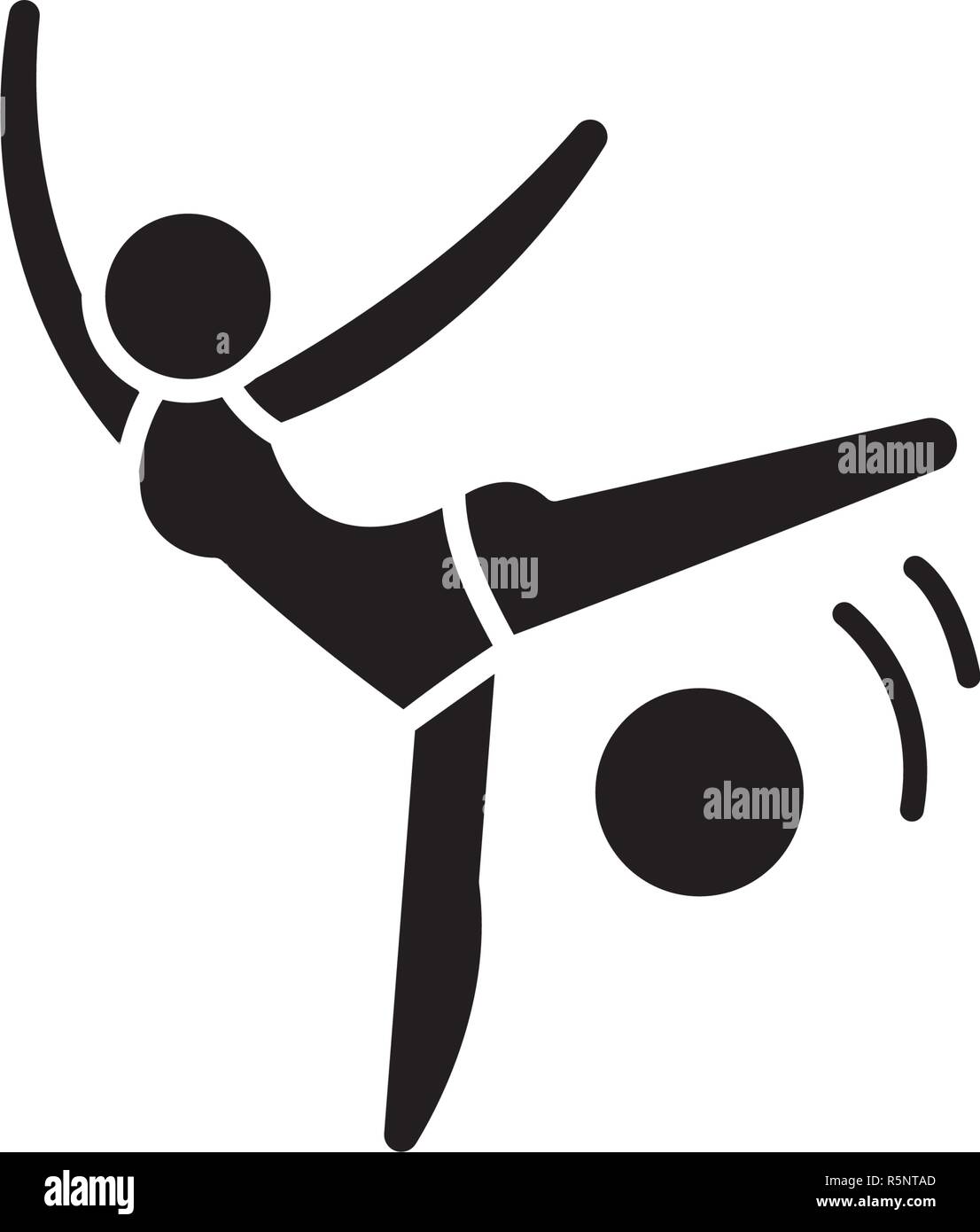 Acrobatics black icon, vector sign on isolated background. Acrobatics ...