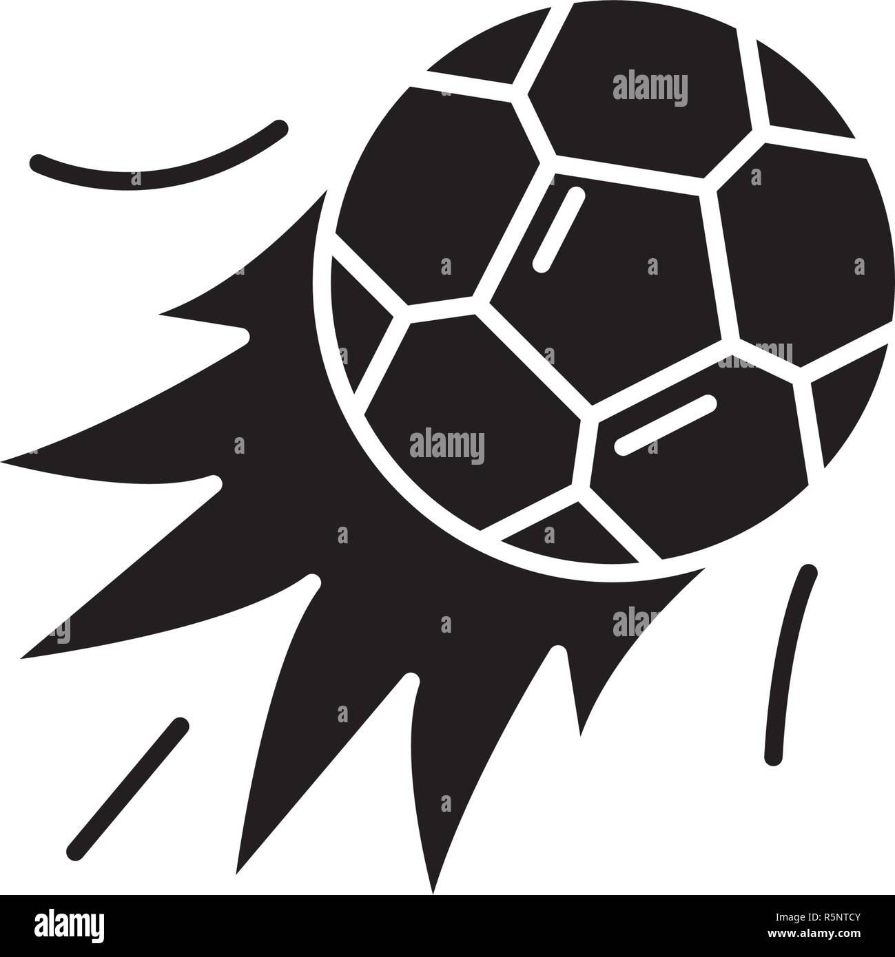 Ball goal black icon, vector sign on isolated background. Ball goal ...