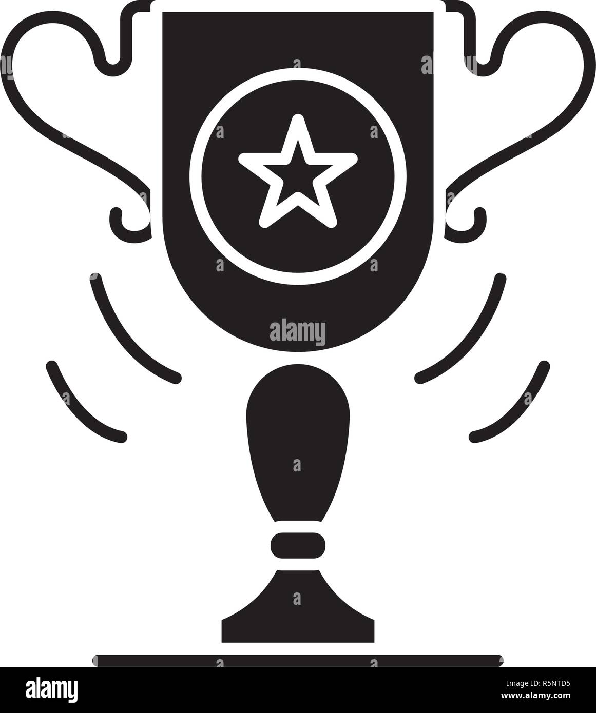 Sports cup black icon, vector sign on isolated background. Sports cup ...