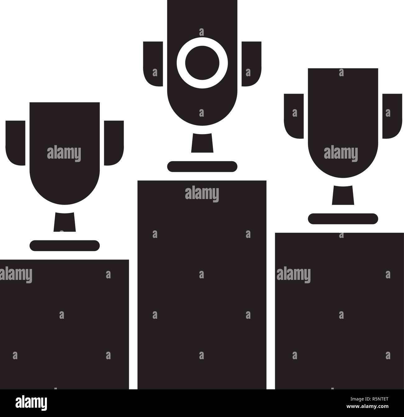 Raffle prizes black icon, vector sign on isolated background. Raffle ...