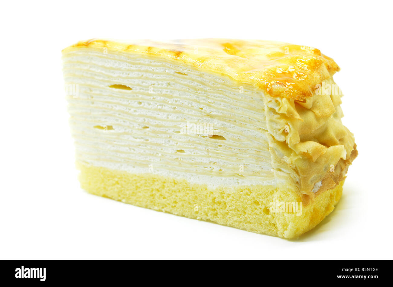 Vanilla crape cake Stock Photo - Alamy