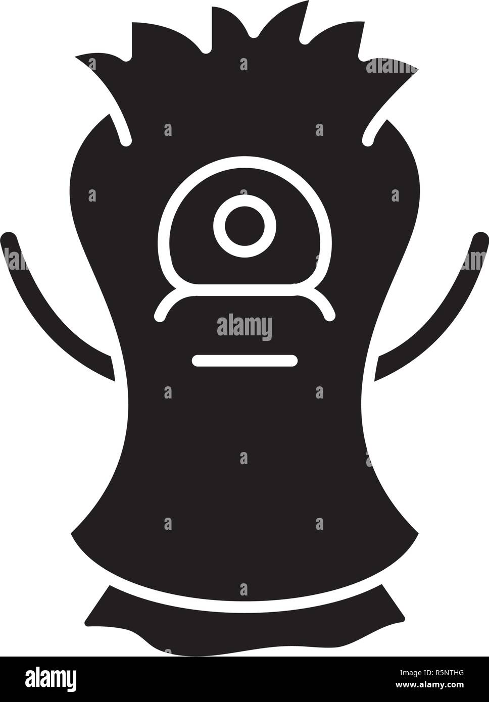 Cast black icon, vector sign on isolated background. Cast concept ...