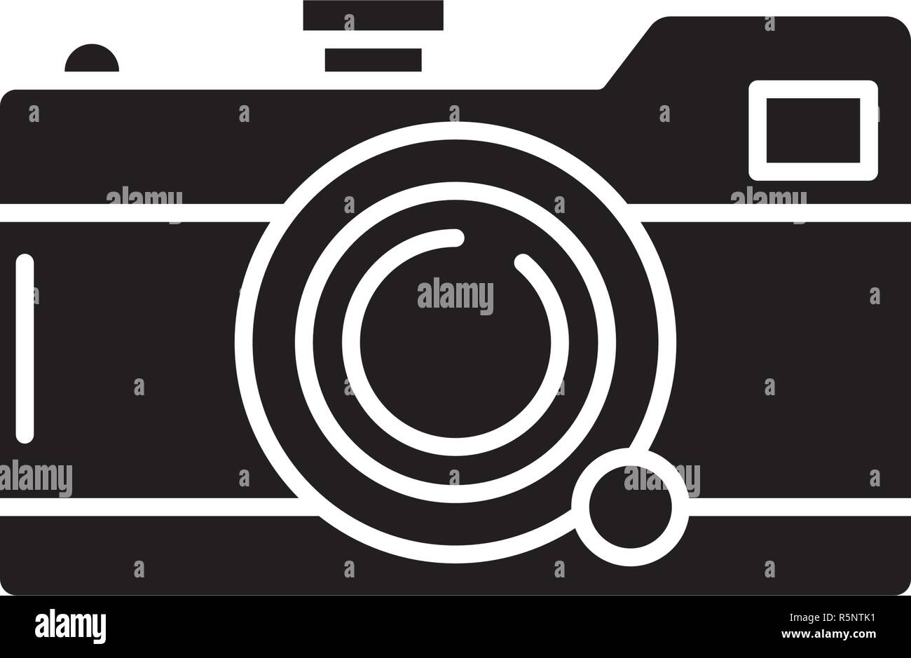 Camera black icon, vector sign on isolated background. Camera concept ...