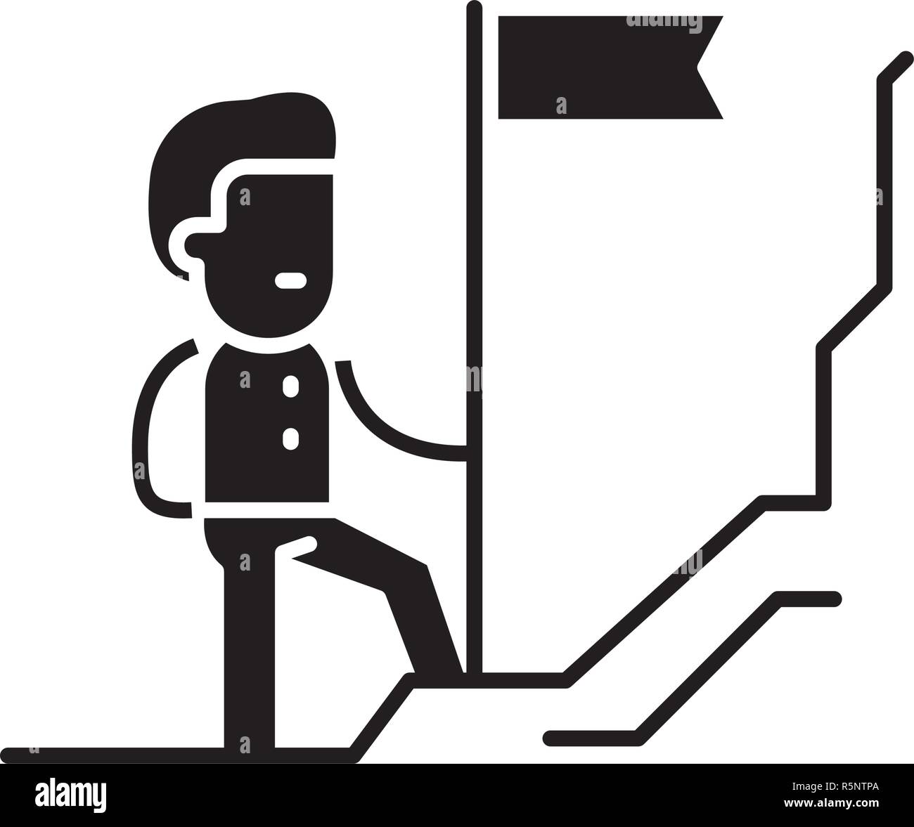 Discoverer black icon, vector sign on isolated background. Discoverer ...