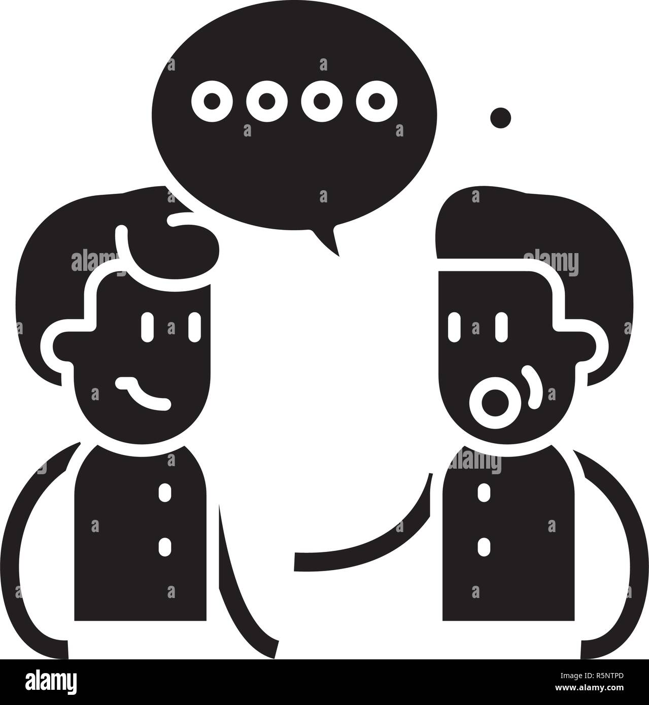 Group friends sitting table talking Stock Vector Images - Alamy