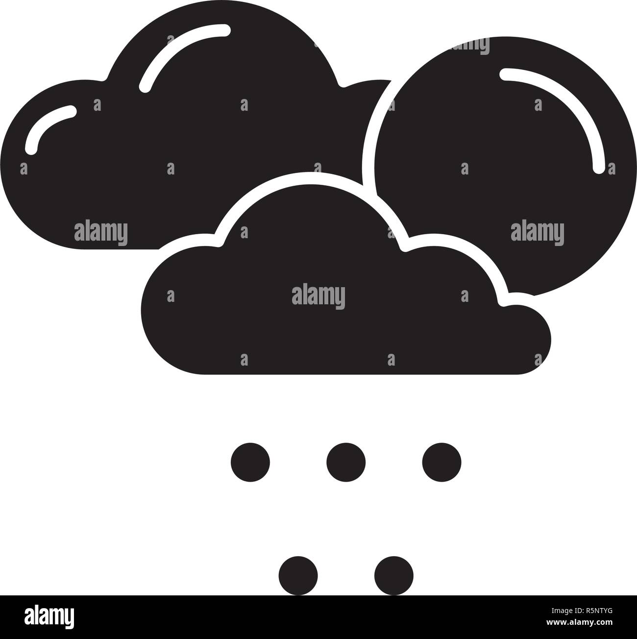 Weather forecast black icon, vector sign on isolated background ...