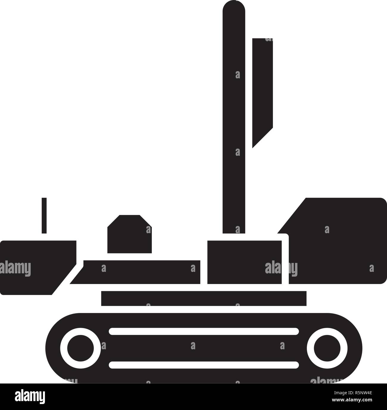 Men at work black icon, vector sign on isolated background. Men at work ...