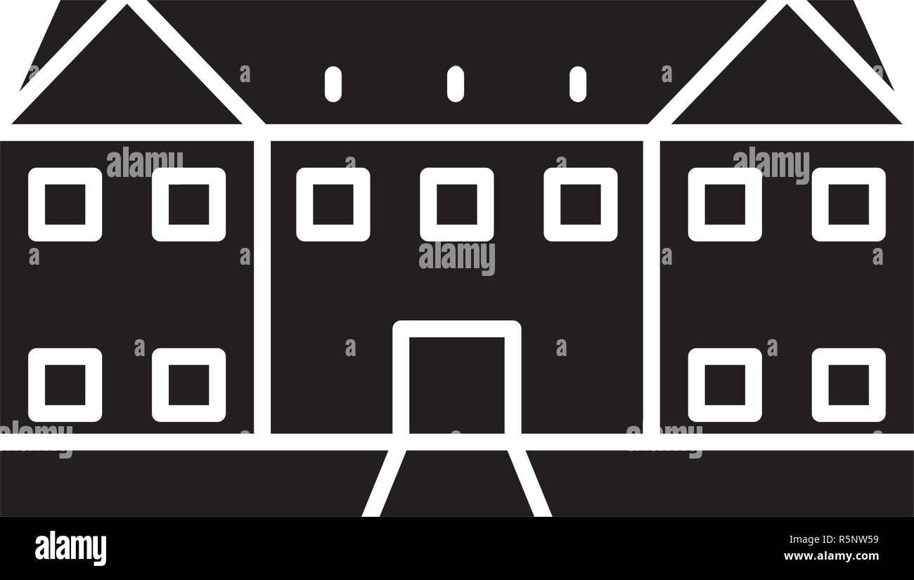 Ministry black icon, vector sign on isolated background. Ministry ...