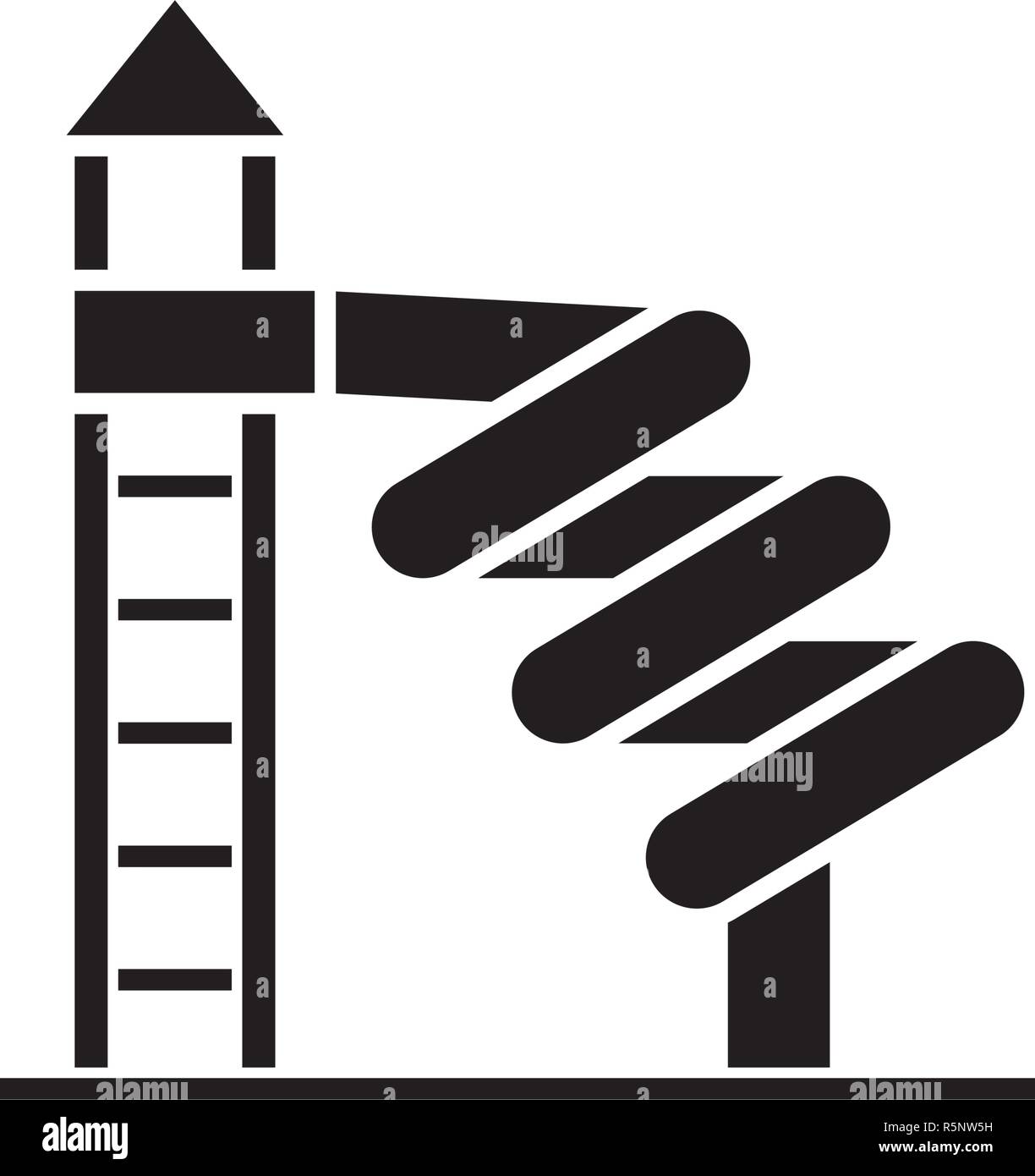 Playground black icon, vector sign on isolated background. Playground ...