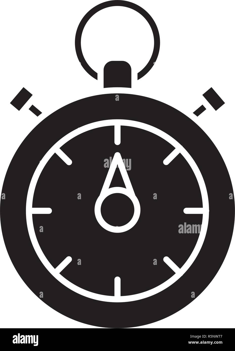 Chronoscope black icon, vector sign on isolated background. Chronoscope ...